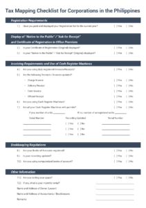 Tax Mapping for Enterprises in the Philippines